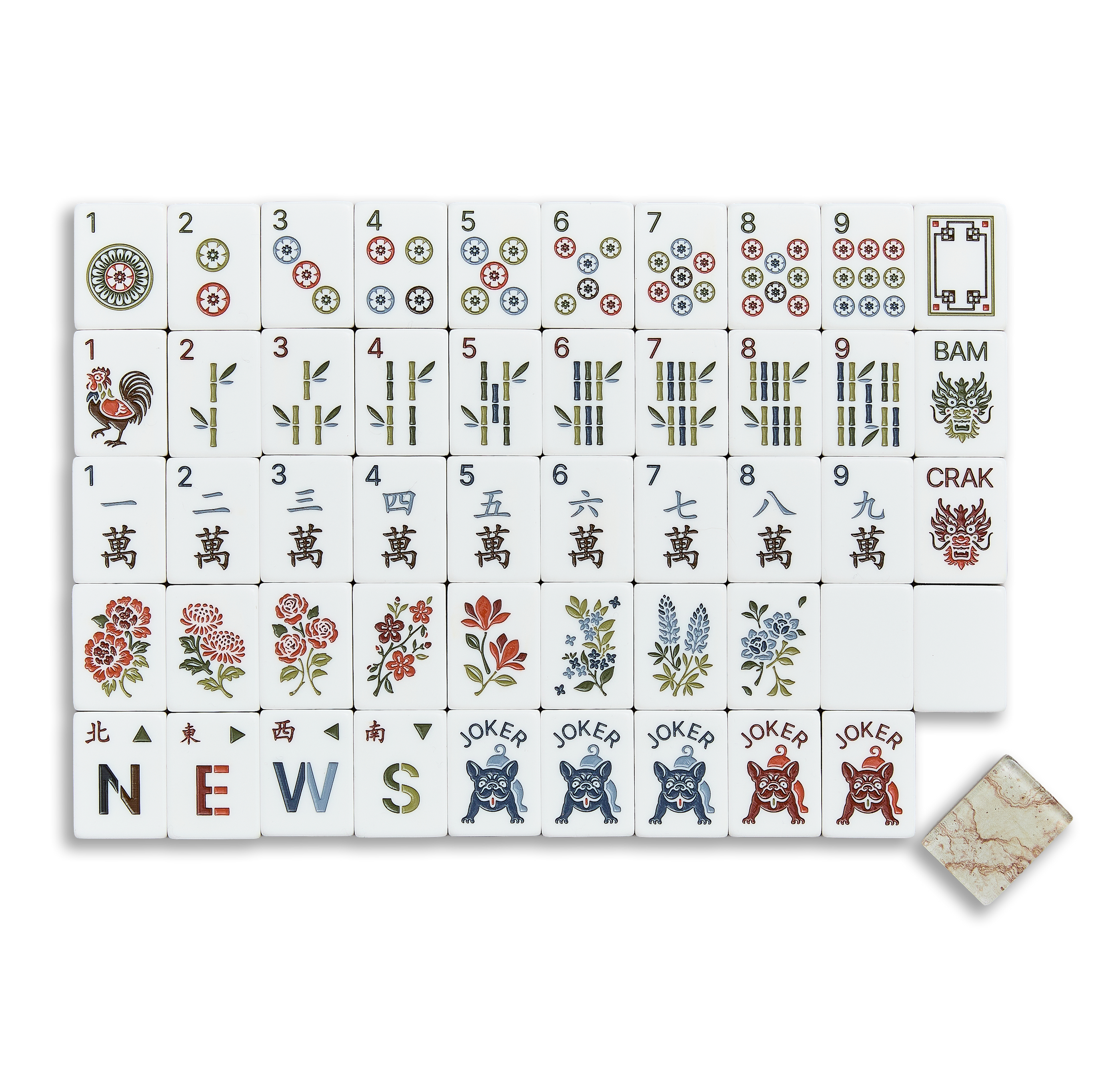 Ash Burl Tile Set | Mahjong Row & Co.