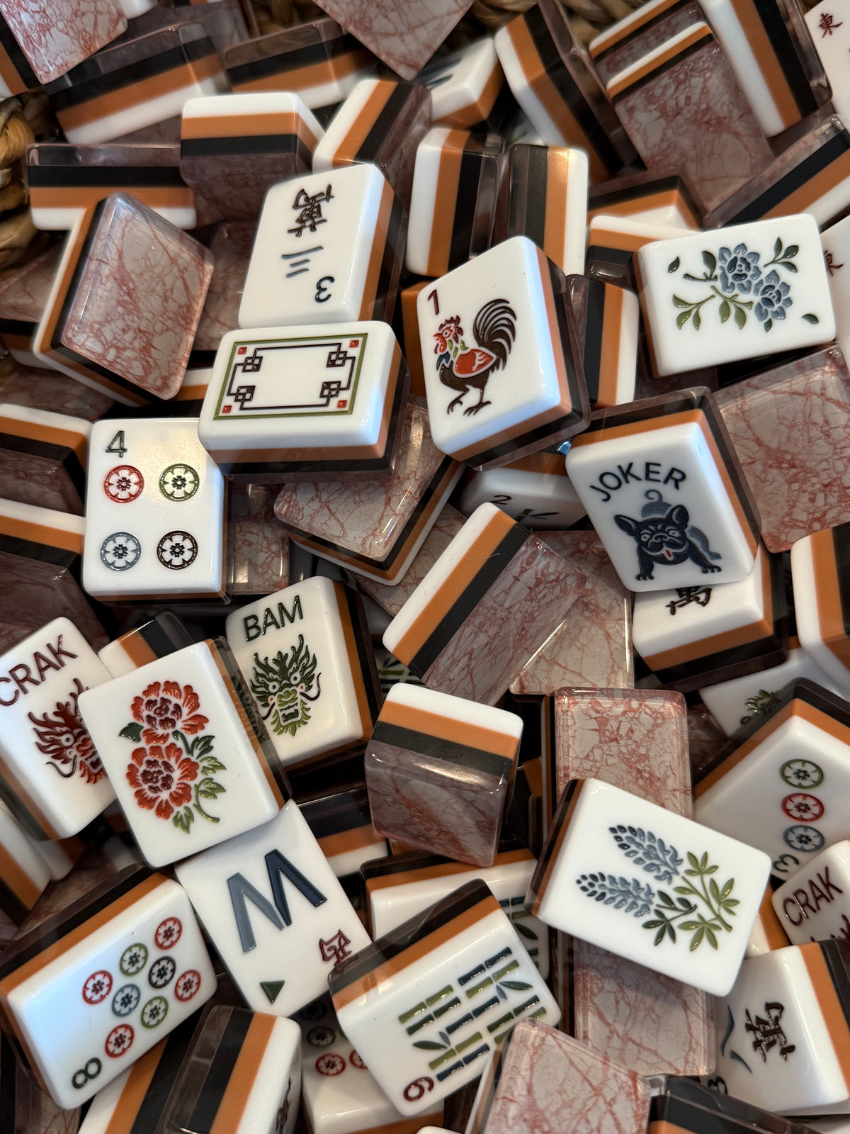 Terracotta Marble Tile Set | Mahjong Row & Co.