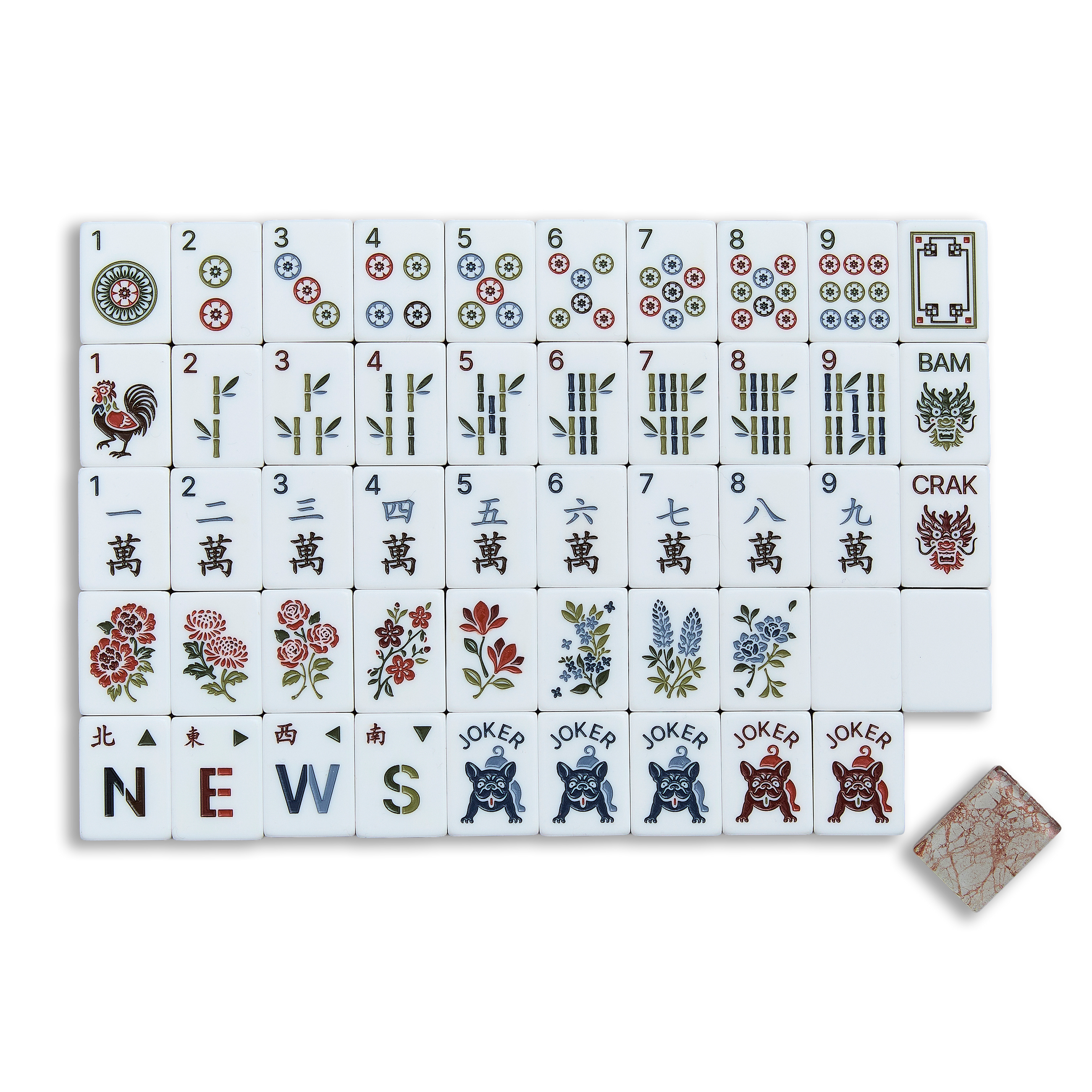 Terracotta Marble Tile Set | Mahjong Row & Co.